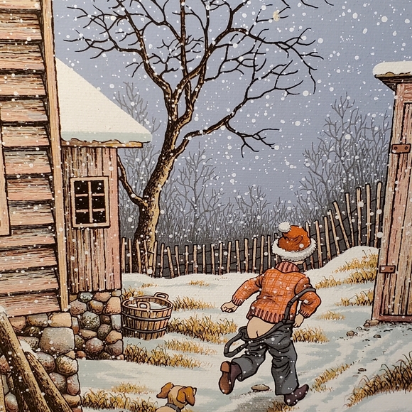 c carson | Art | C Carson Signed Print Serigraph Boy Grandmas House ...